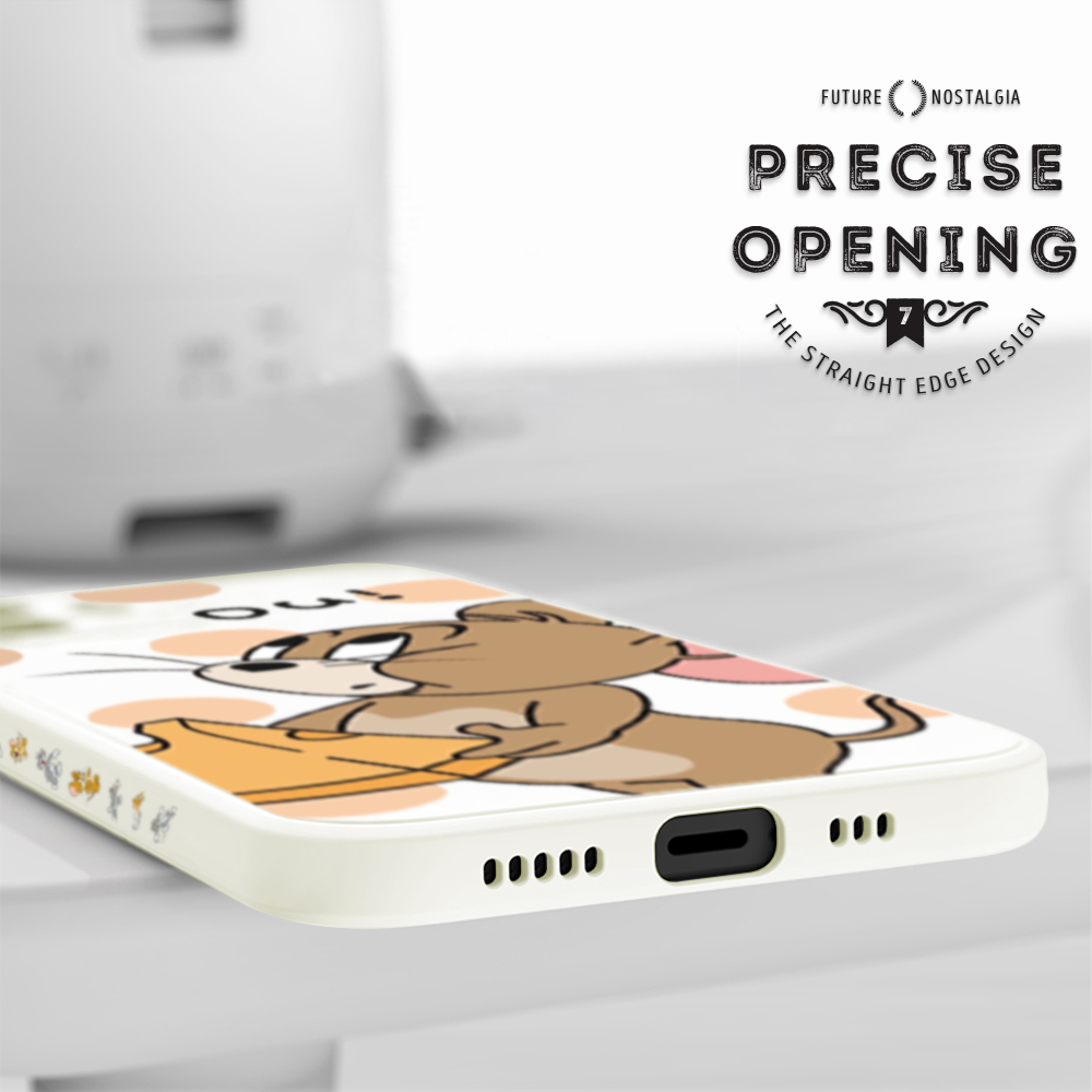 Hontinga for Samsung A04E Back Cover Cute Cartoon Mouse Side Design ...