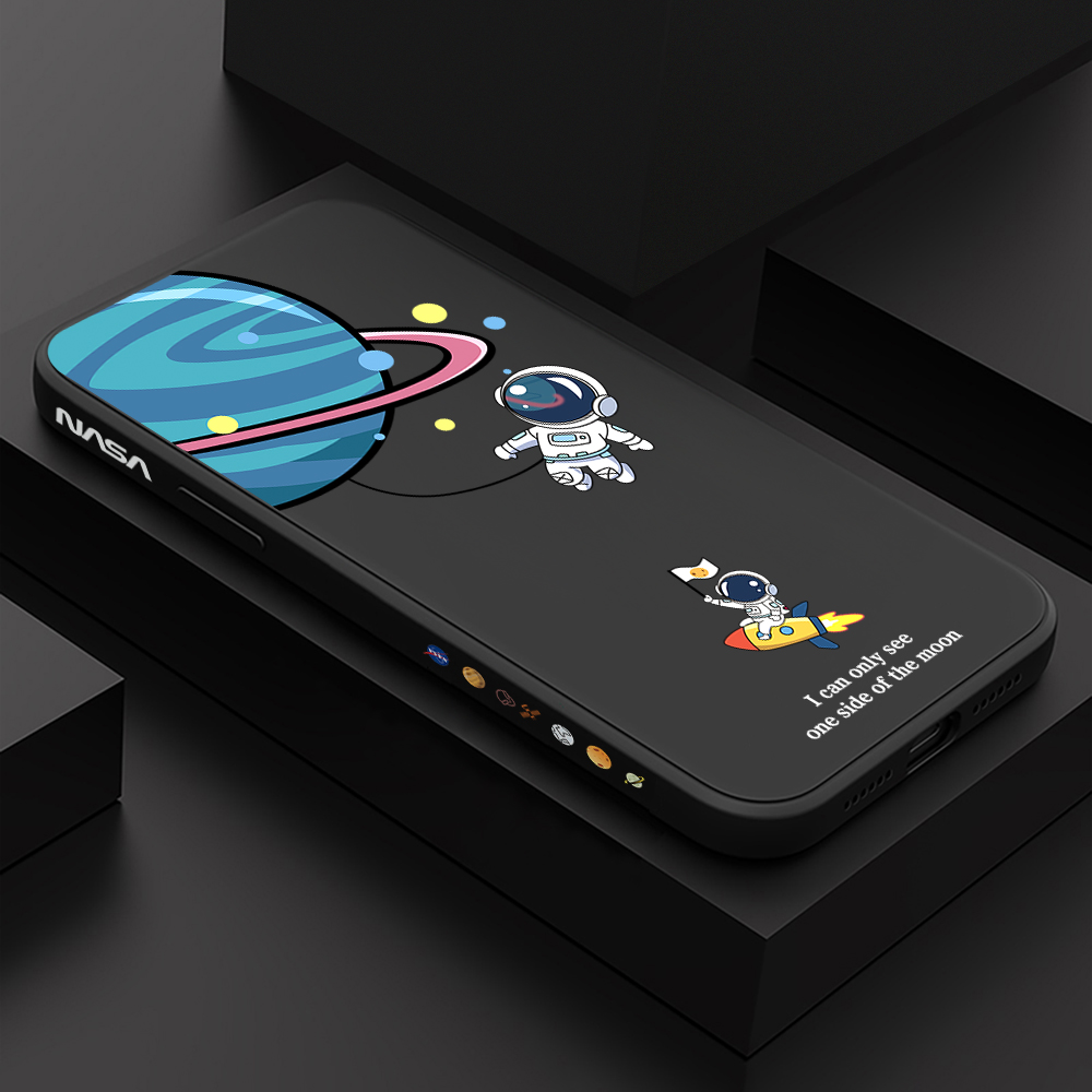 Hontinga for Samsung A04E Back Cover Cartoon Astronaut Side Design ...