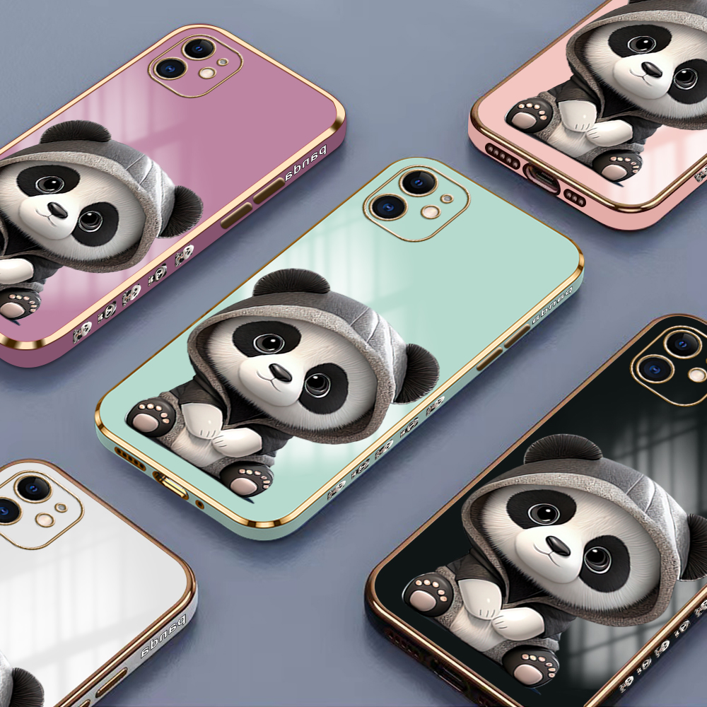 TA for Huawei Mate 20 Pro Back Cover With Hand Strap Cartoon Cute Panda ...